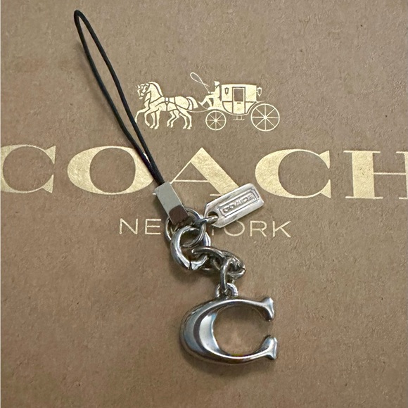 Coach | Accessories | Coach Silver Signature C Cell Phone Lanyard ...